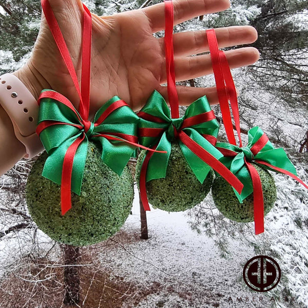 Green Amber Christmas Ornament – Amber Alex Jewelry